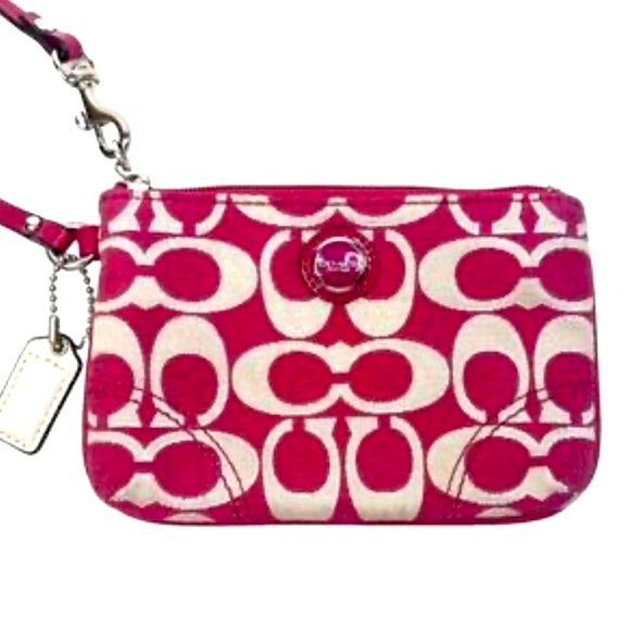 Coach | Bags | Coach Pink Wristleteuc | Poshmark